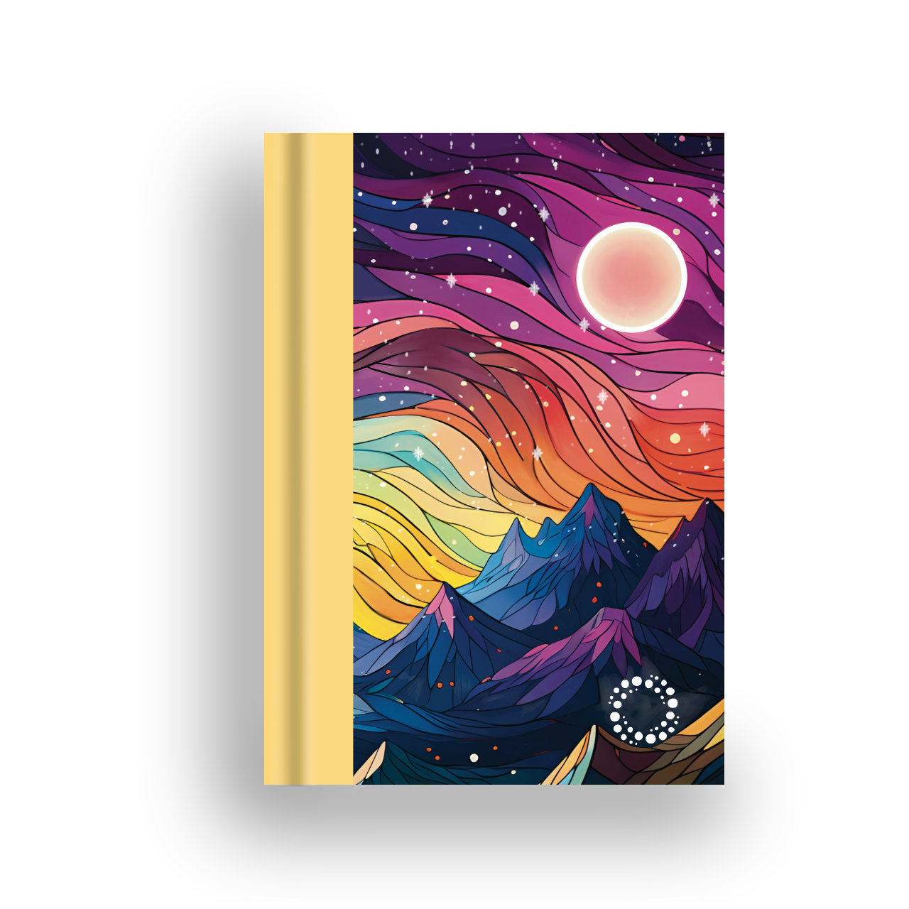 Cosmic Wind Notebook - Fractal Sunset Over Peaceful Mountains – DayDot ...