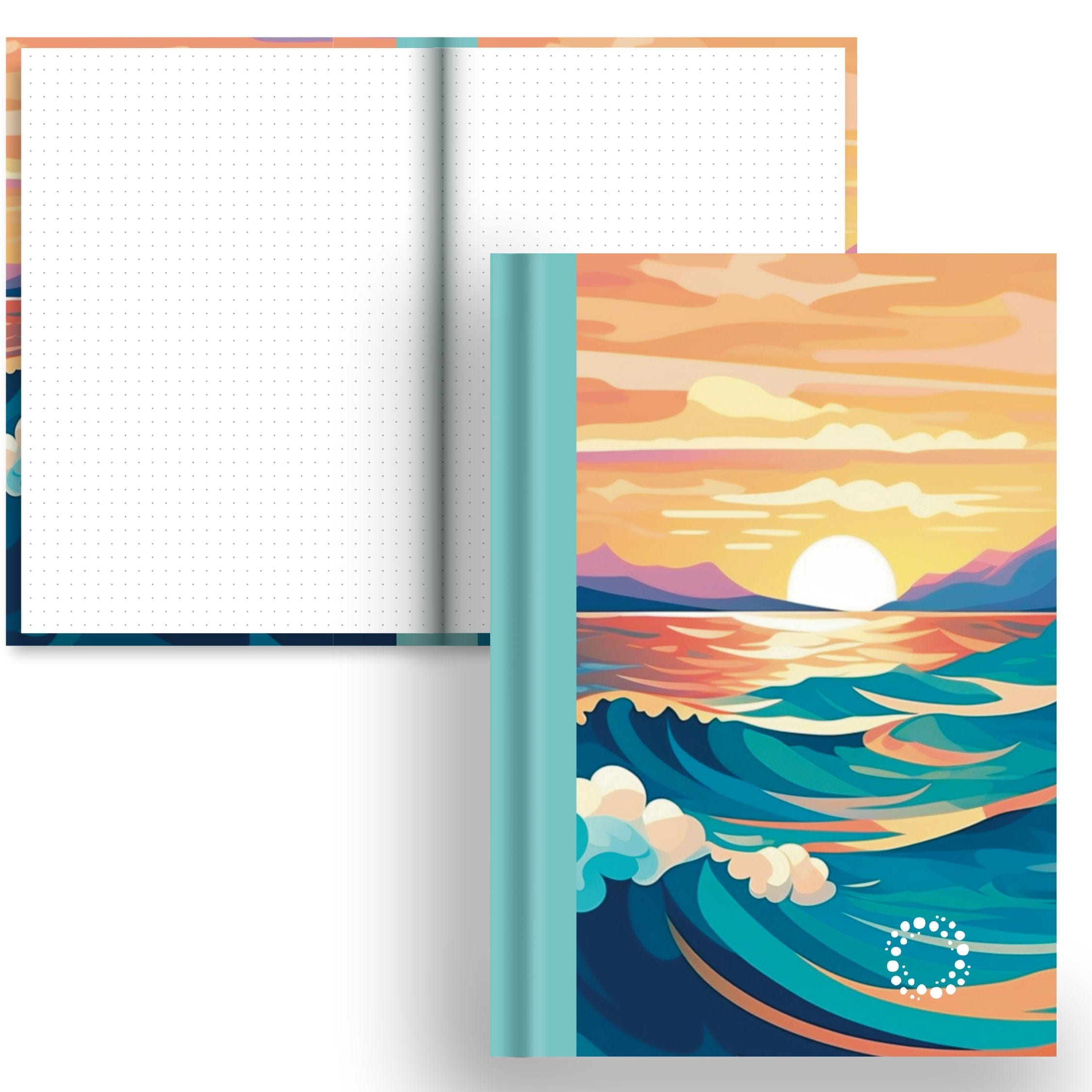 Poseidon Notebook - Sunset Sea Design | DayDot Journals